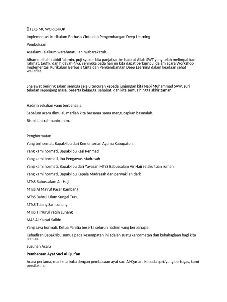 Teks MC Work-Wps Office | PDF
