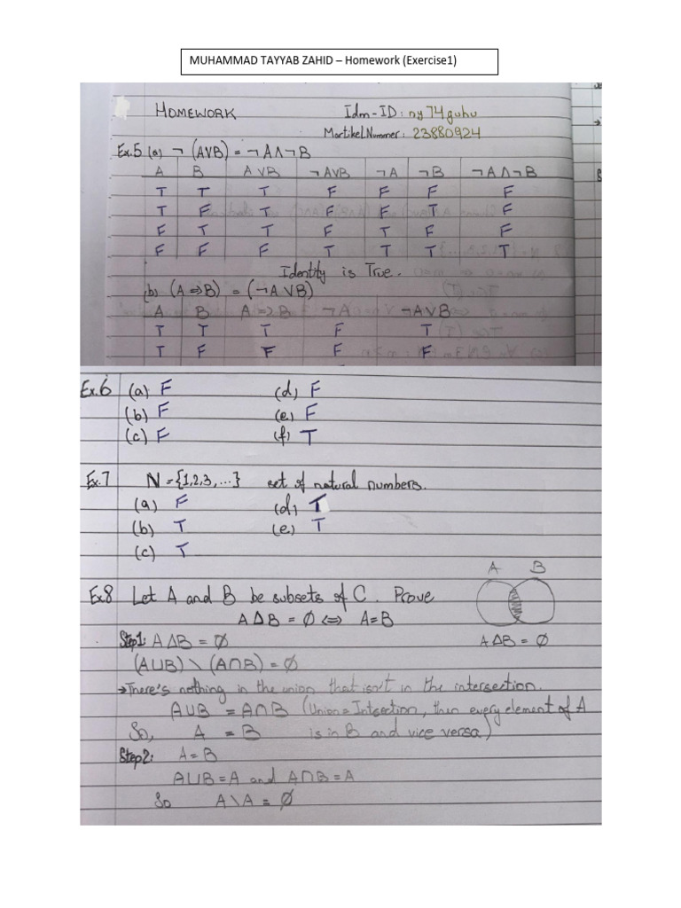 Exercise 1 Solution | PDF