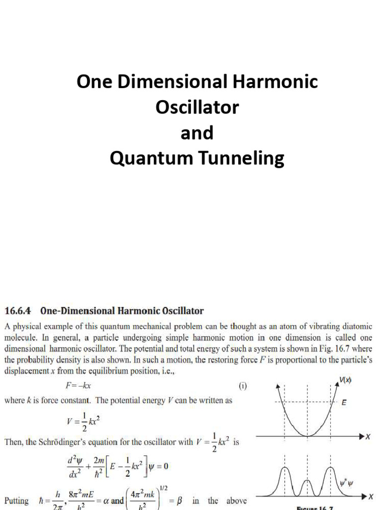Harmonic Oscillator | PDF