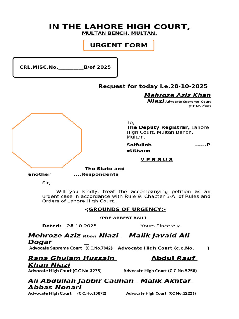 Saifullah Versus The State Etc | PDF | Bail | Justice