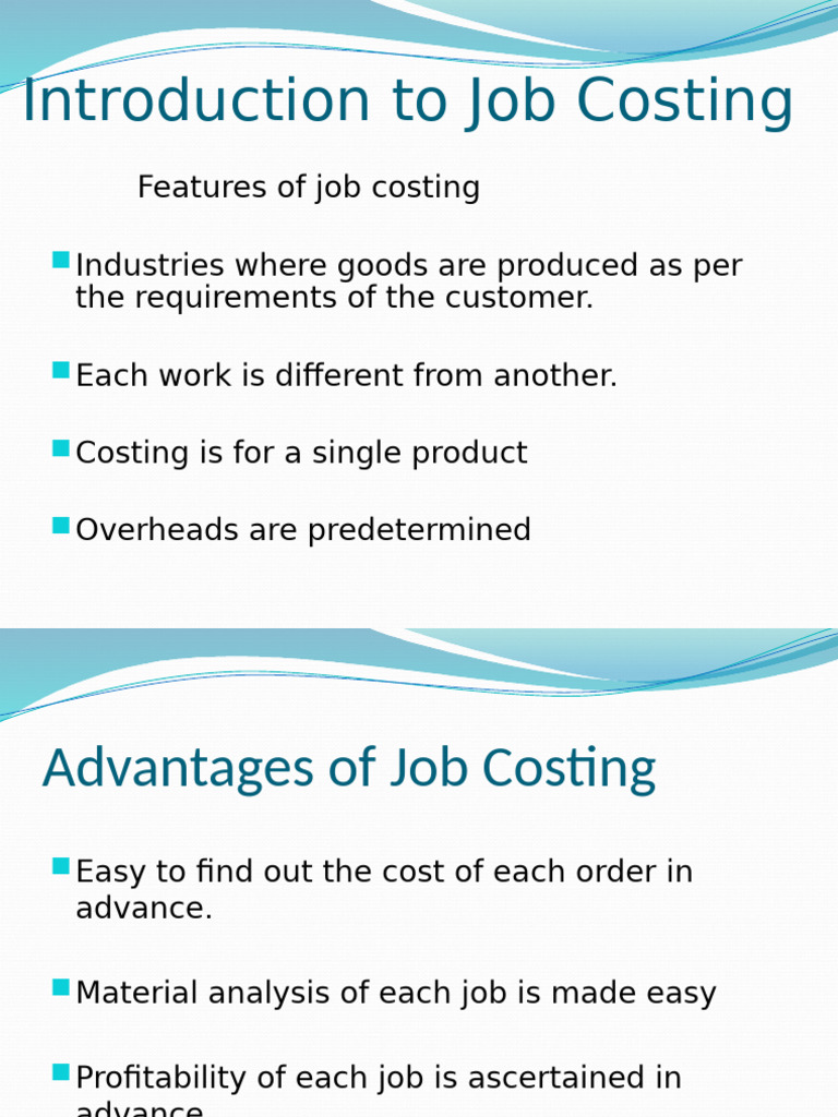 Job Costing: Process and Examples | PDF | Cost | Economies