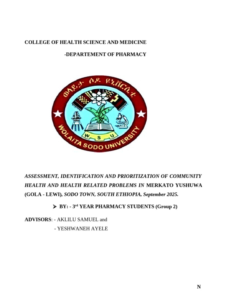 College of Health Science and Medicine | PDF | Sanitation | Maternal Death