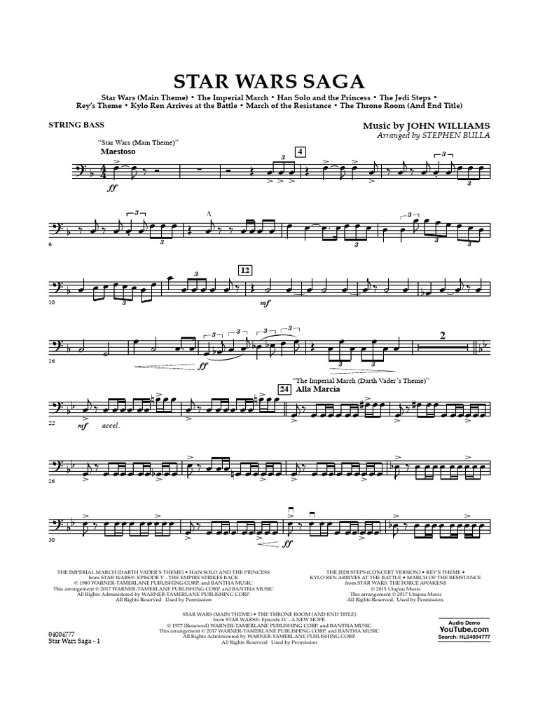 Star Wars Saga - String Bass | PDF