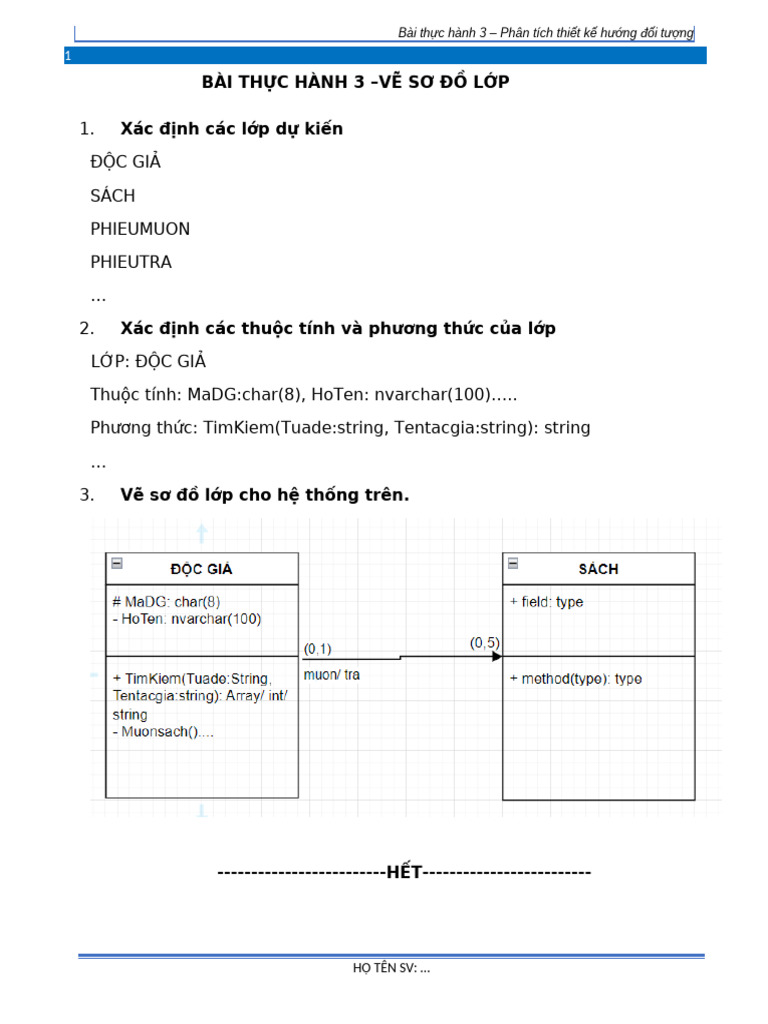 BAI LAM - Lab 03 - Class Diagram | PDF