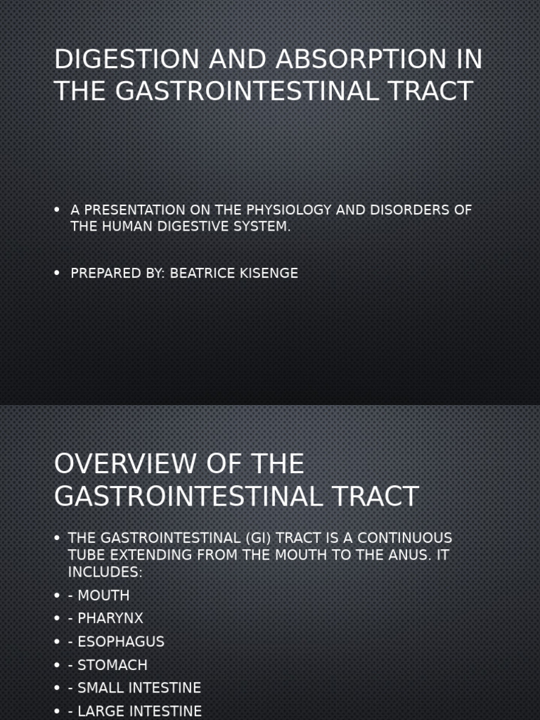 Gastro Intestinal Tract | PDF | Digestion | Gastrointestinal Tract