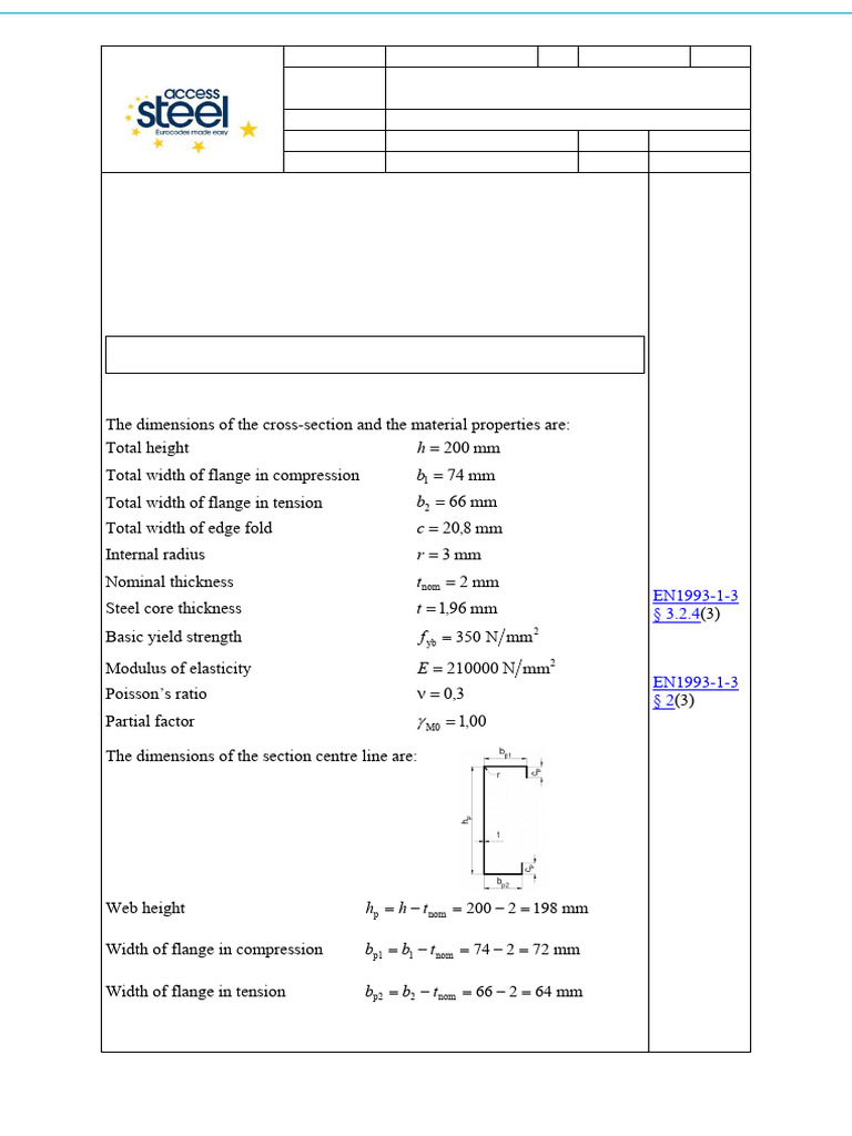 Cold-Formed Channel Section Properties | PDF | Bending | Classical ...