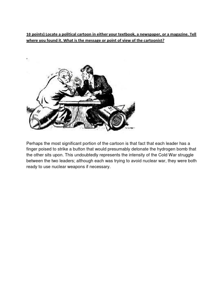 Cold War Political Cartoon Analysis | PDF