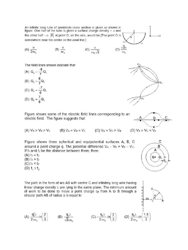 Electrostatics (Important Questions) | PDF