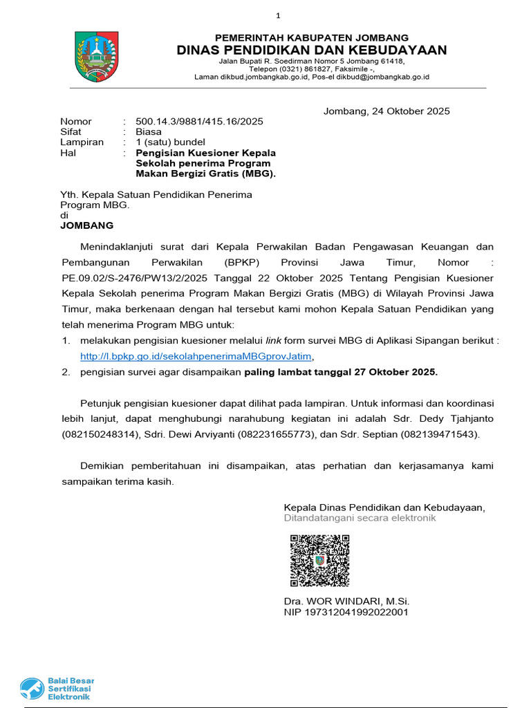 2025102519122722-10-2025 Pengisian Kuesioner MBG | PDF