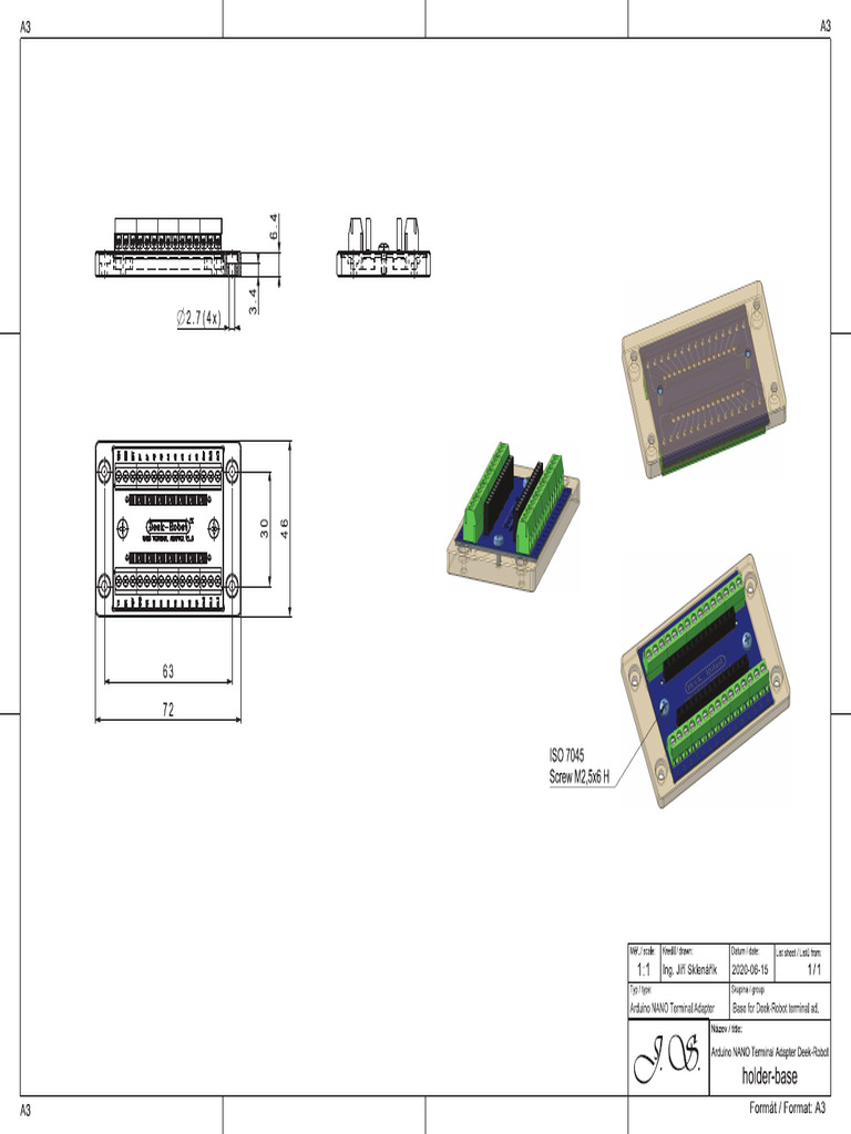JS ASM Arduino NANO Terminal Adapter Deek-Robot Base | PDF