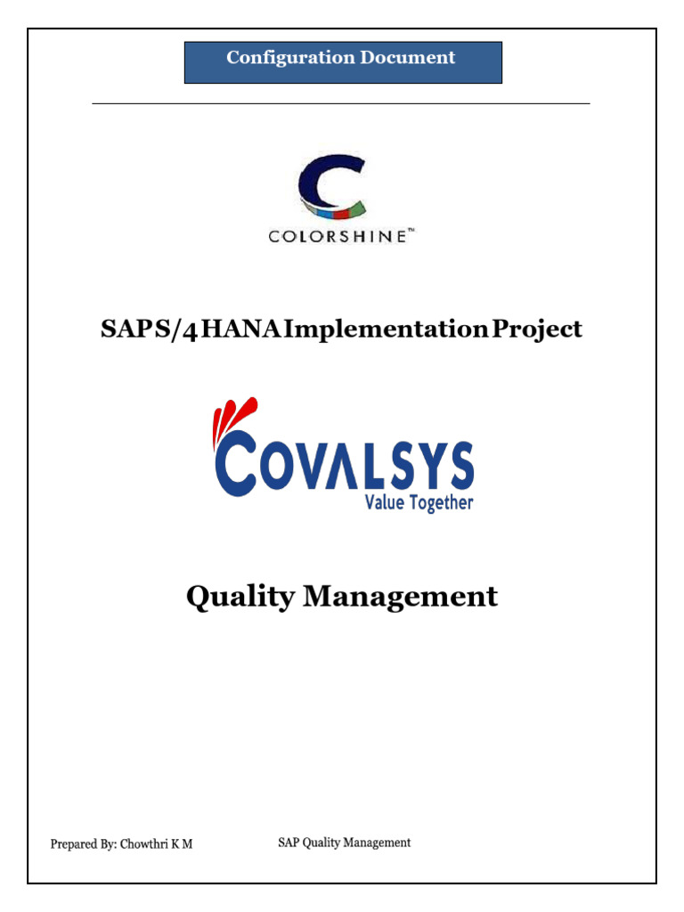 SAP QM Configuration Guide | PDF | Software Engineering | Computing