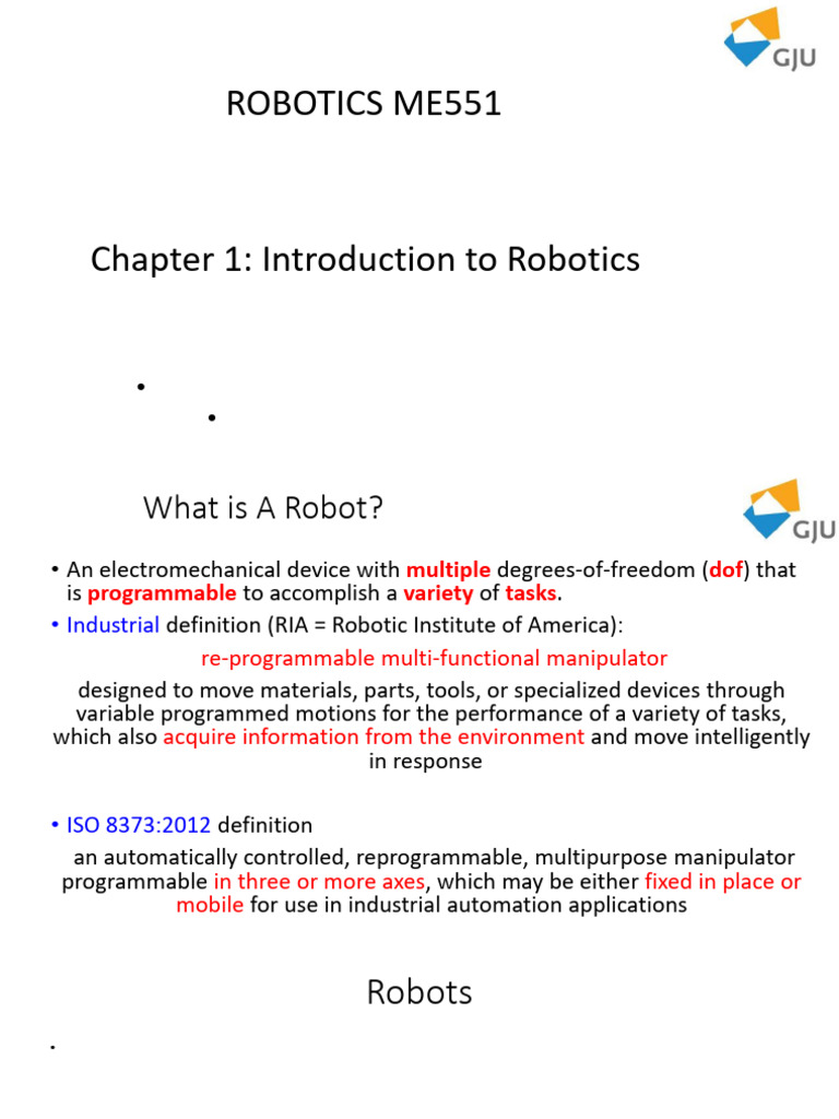 Introduction to Robotics Concepts | PDF | Actuator | Mechanical Engineering