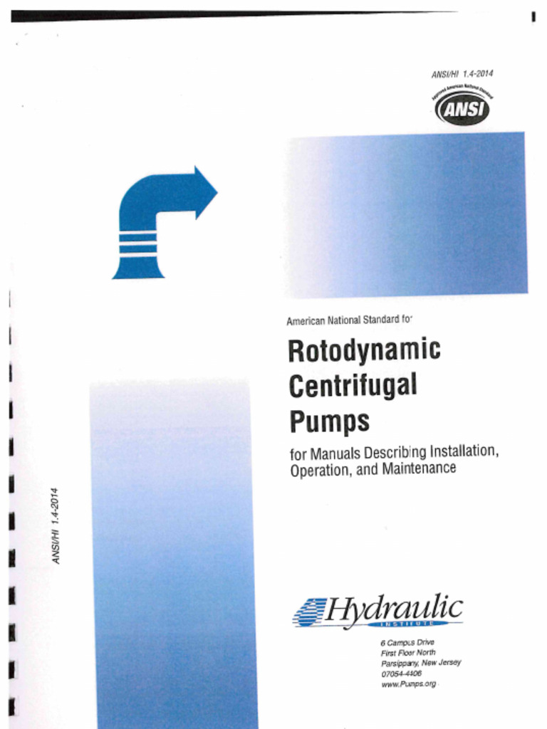Rotodynamic Centrifugal Pumps | PDF