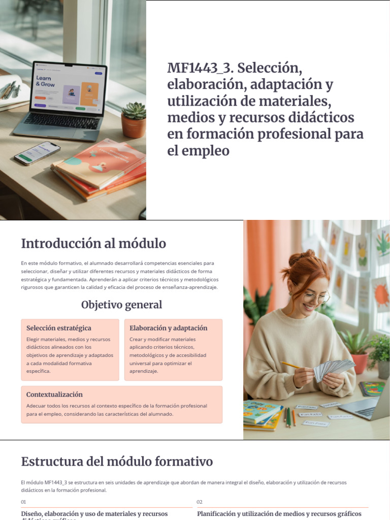 MF14433 Seleccion Elaboracion Adaptacion y Utilizacion de Materiales Medios y Recursos ...