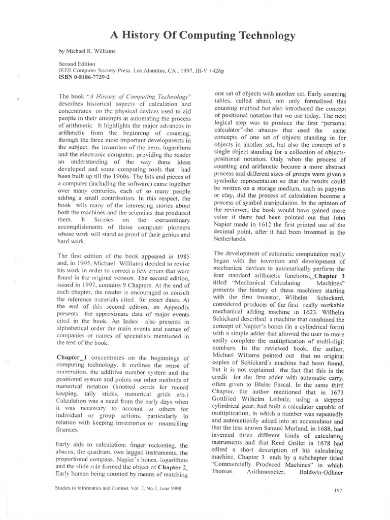 History of Computing Technology | PDF