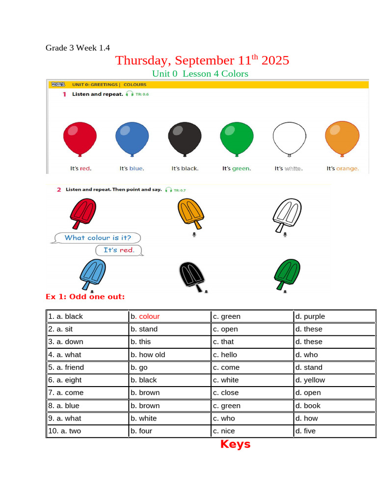 Grade 3 Week 1.4 | PDF