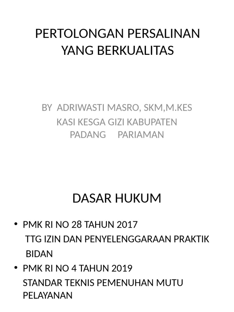 PERTOLONGAN PERSALINAN | PDF