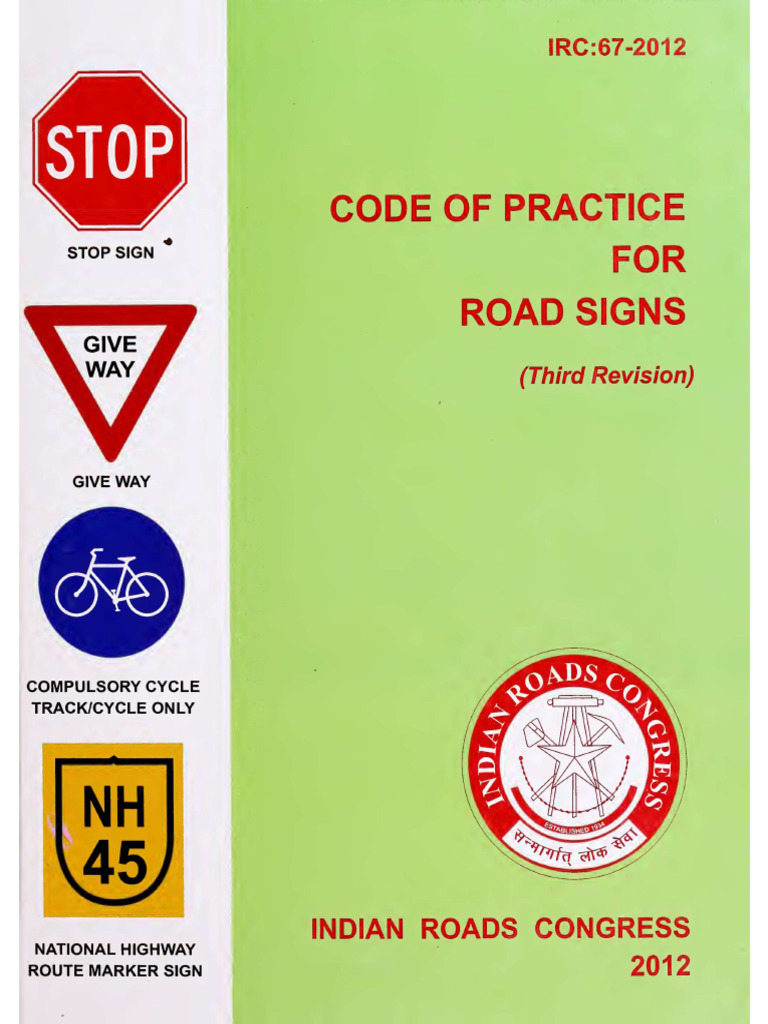 Chevron Sign Board Placement IRC Norms | PDF