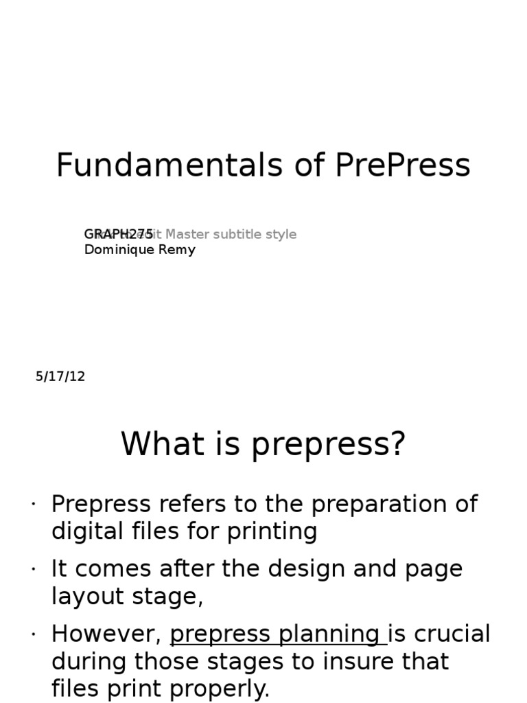 A Guide to Successful Prepress: Ensuring Print-Ready Files Through ...