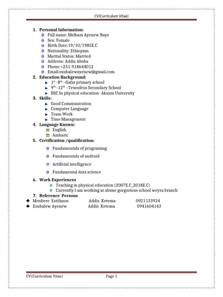 Esuba CV | PDF