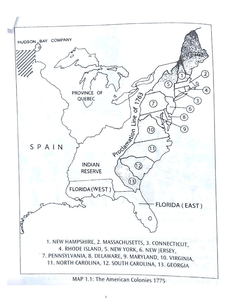 13 Colonies in America 1775 | PDF