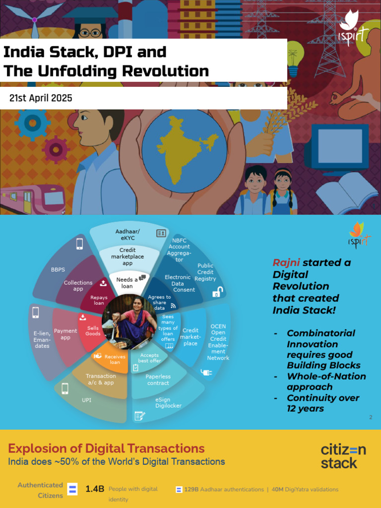 India Stack, DPI and The Unfolding Revolution LBSNAA 21stapr2025 | PDF ...