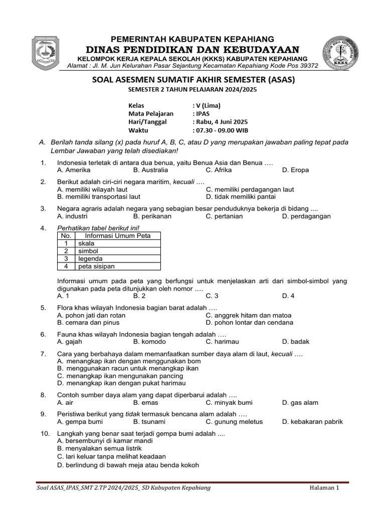 Asas Ipas Kelas V Final Check | PDF