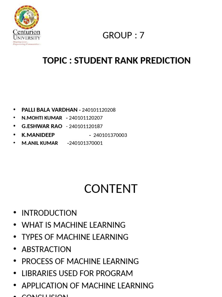 Student Rank Predection | PDF | Machine Learning | Applied Mathematics