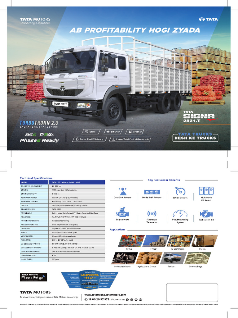 Tata Signa 2821.T Leaflet - CTC - 25-7 | PDF
