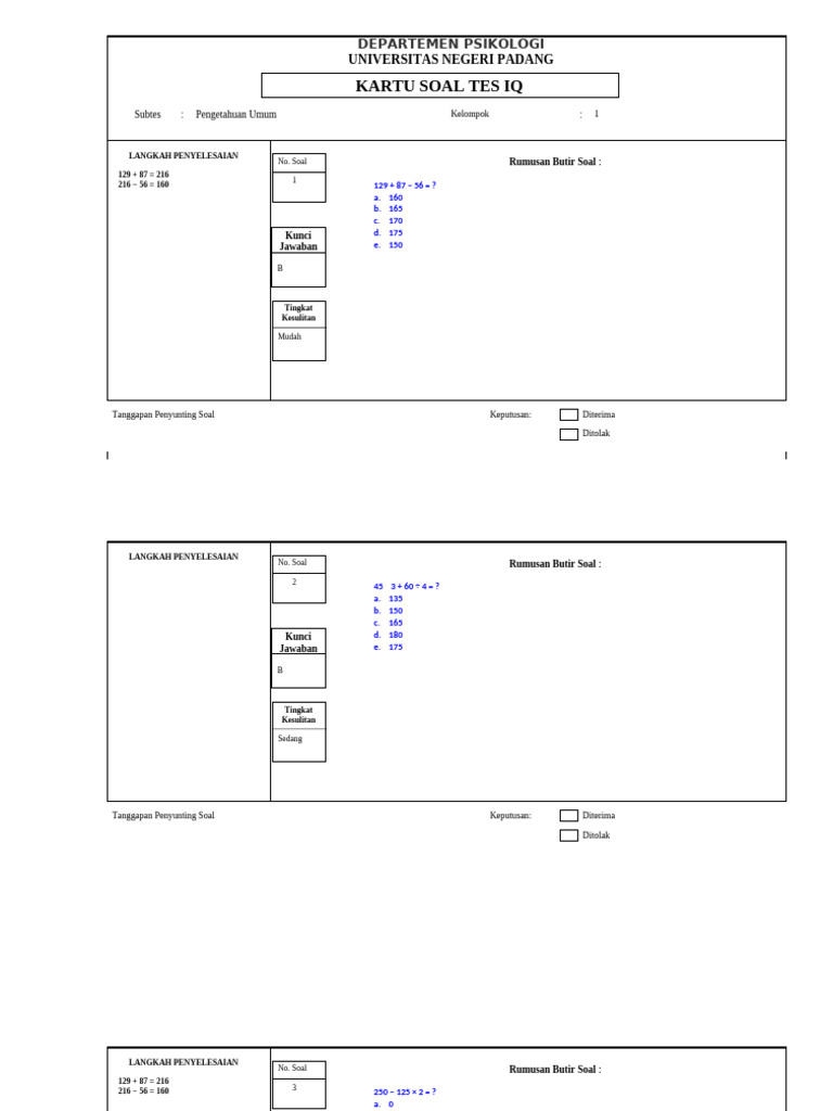 Kartu Soal - Copy (1) Number Facility | PDF