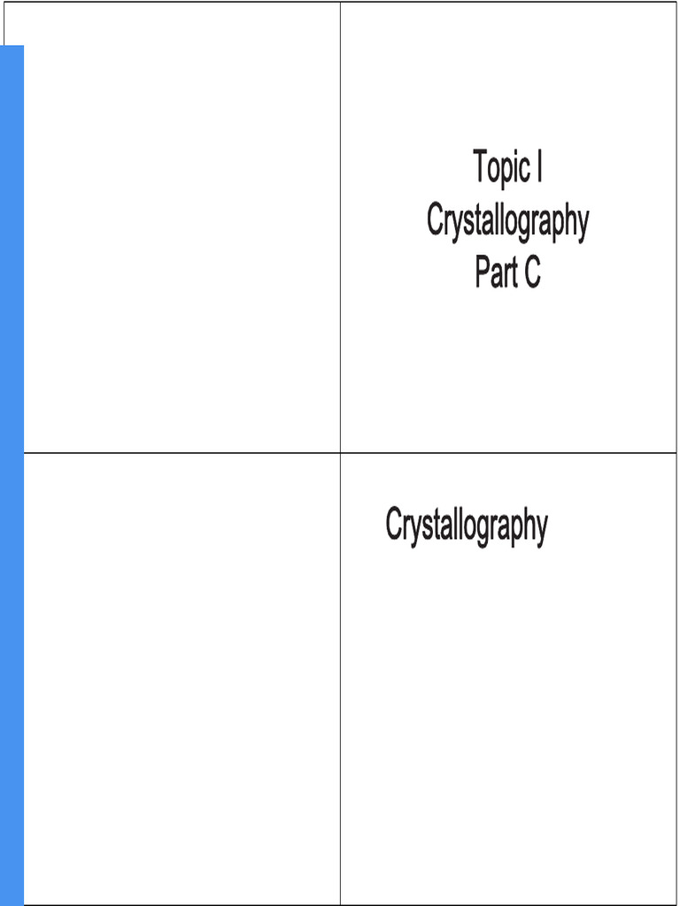 Topic01 Crystallography Part C | PDF | Crystal Structure | Mineralogy