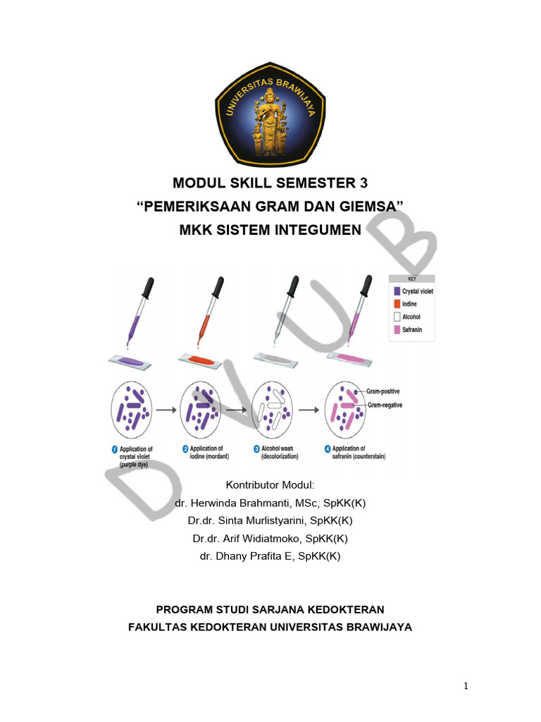 Modul Pemeriksaan Gram Dan Giemsa - Watermark | PDF