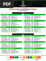 UEFA Champions League 2024/25 Schedule | PDF | Fc Barcelona | Team Sports