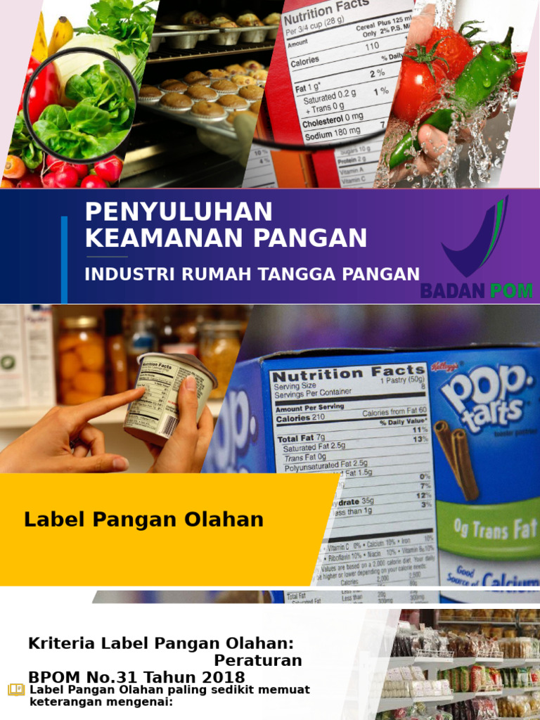 Panduan Label Pangan Olahan IRTP | PDF