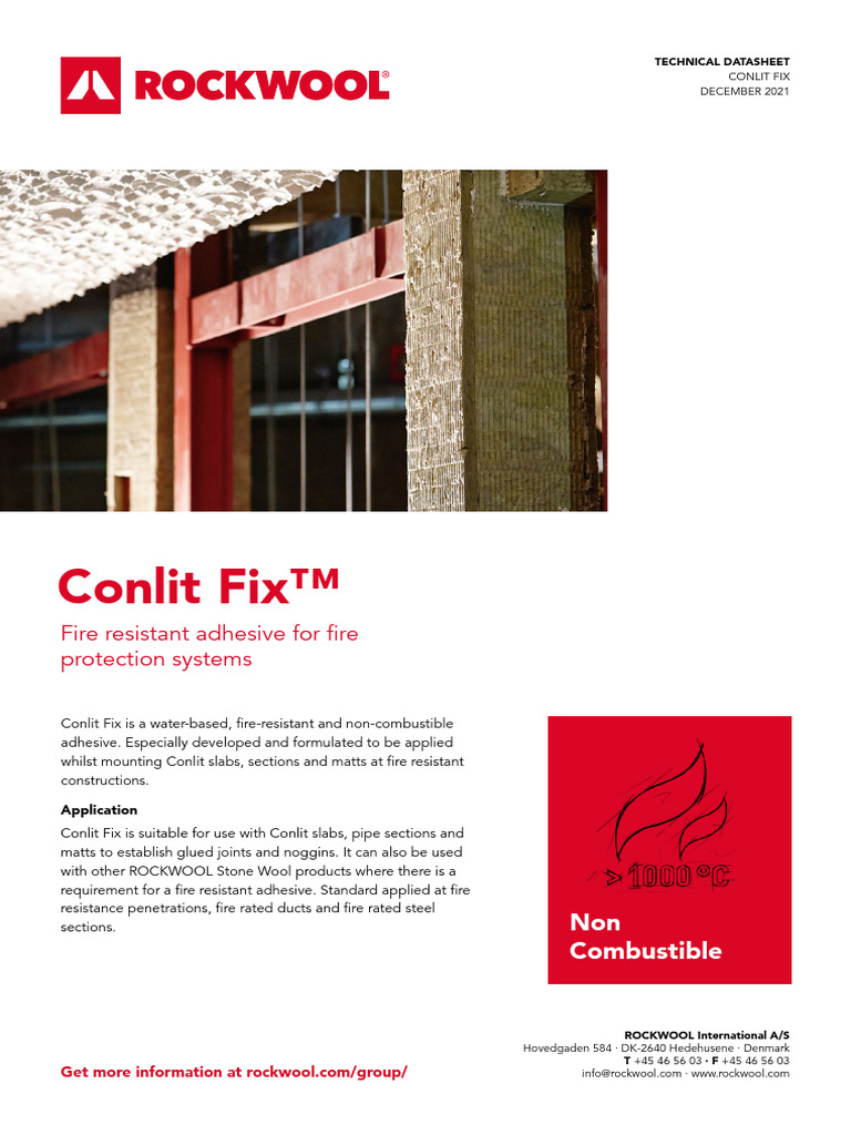 Conlit Fix™ Fire-Resistant Adhesive | PDF | Adhesive | Applied And ...