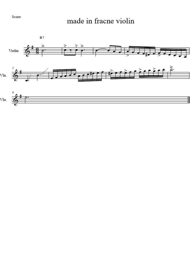 Made in France Violin | PDF