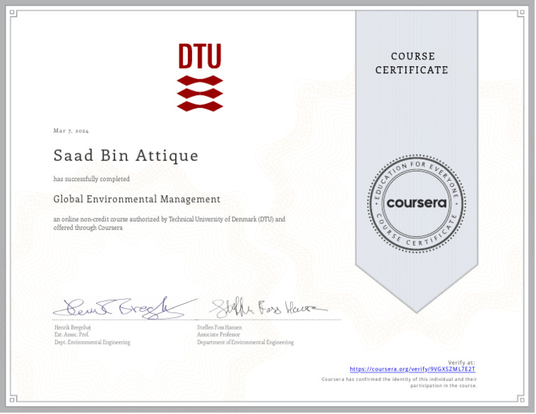 Coursera Global Environmental Management | PDF