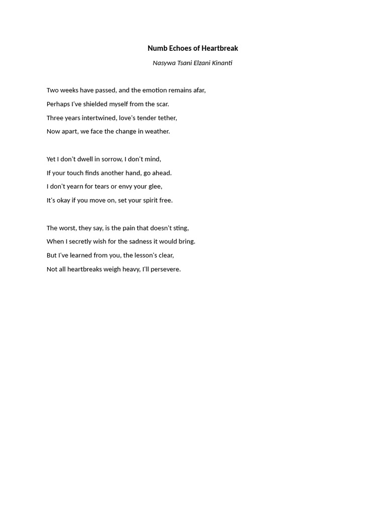 Heartbreak Reflections and Resilience | PDF