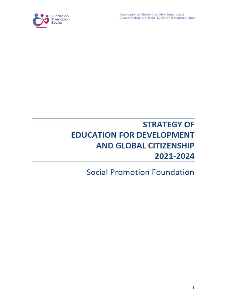 Education for Development Strategy 2021-2024 | PDF | Sustainability