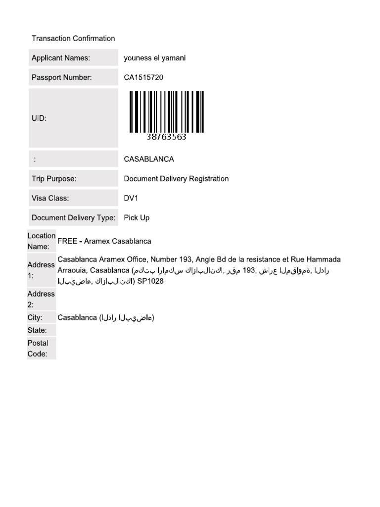 Aramex Pdf
