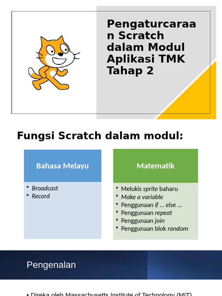 4 Pengaturcaraan Scratch Dalam Modul Aplikasi TMK Tahap 2 1 | PDF