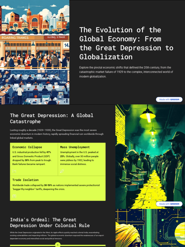 Economic Evolution: From Depression to Globalization | PDF | Bretton ...
