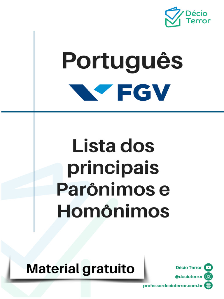 29. Lista de Paronimos e Homonimos | PDF | Moralidade | Tempo