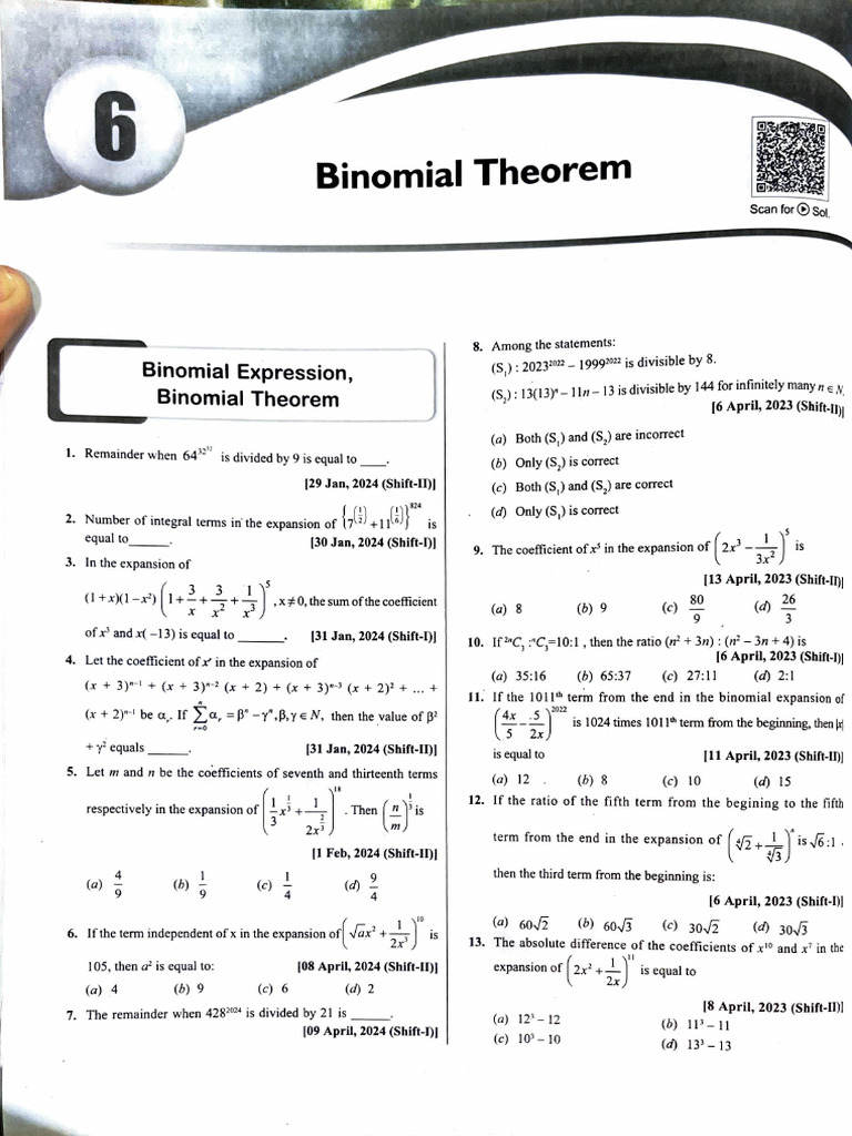 Binomial Theorem | PDF