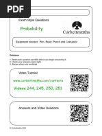 Corbettmaths Probability Questions | PDF
