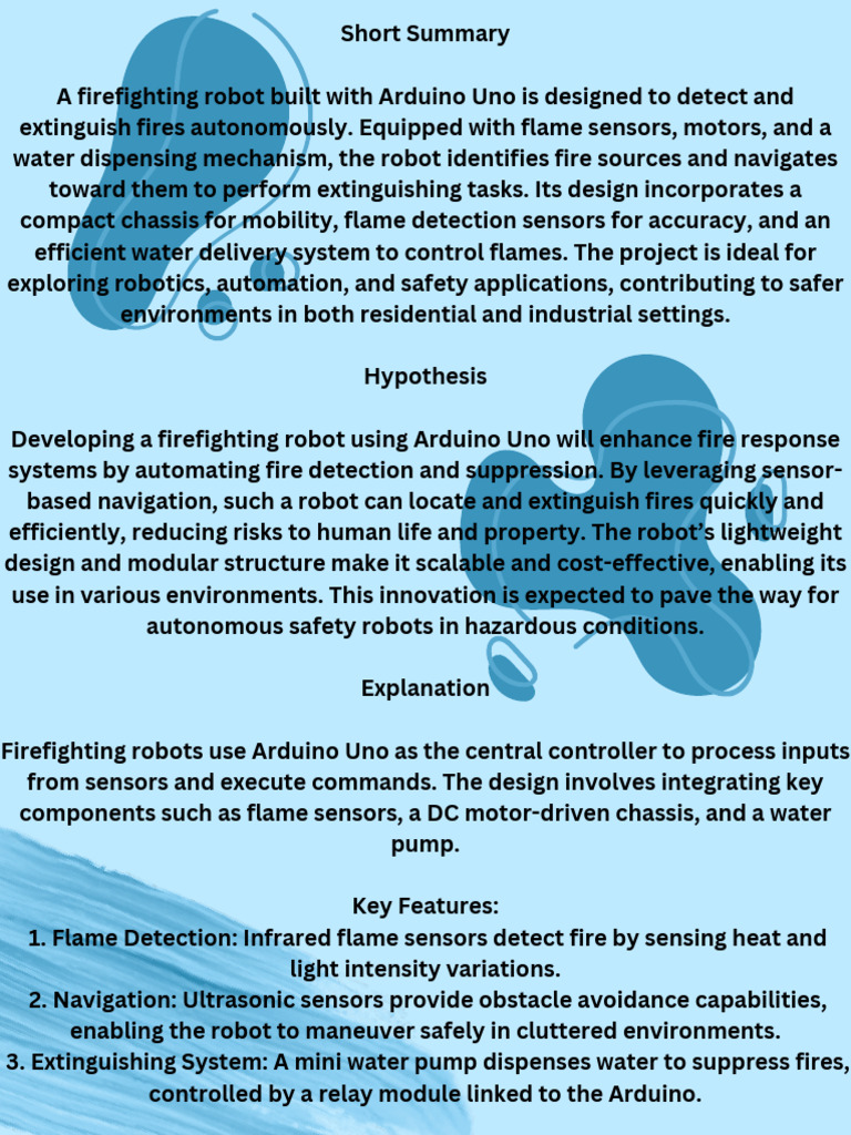 Abstract This Project Introduces A Firefighting Robot Based On The ...