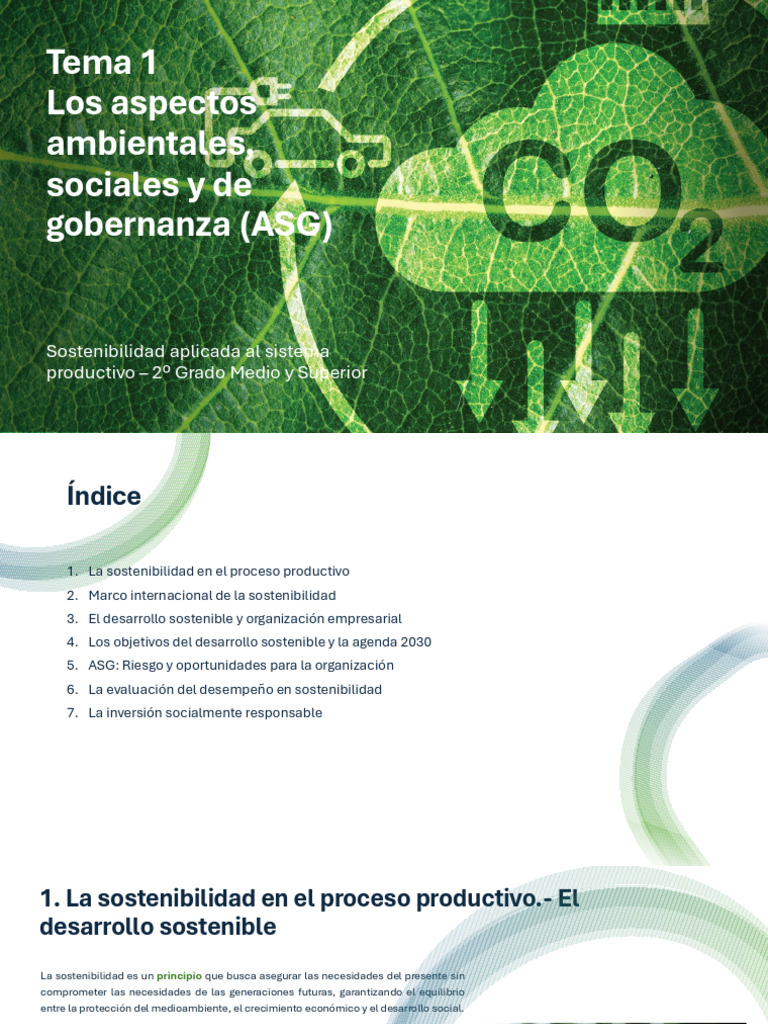 Sostenibilidad y ASG en Empresas | PDF | Sustentabilidad | Desarrollo ...