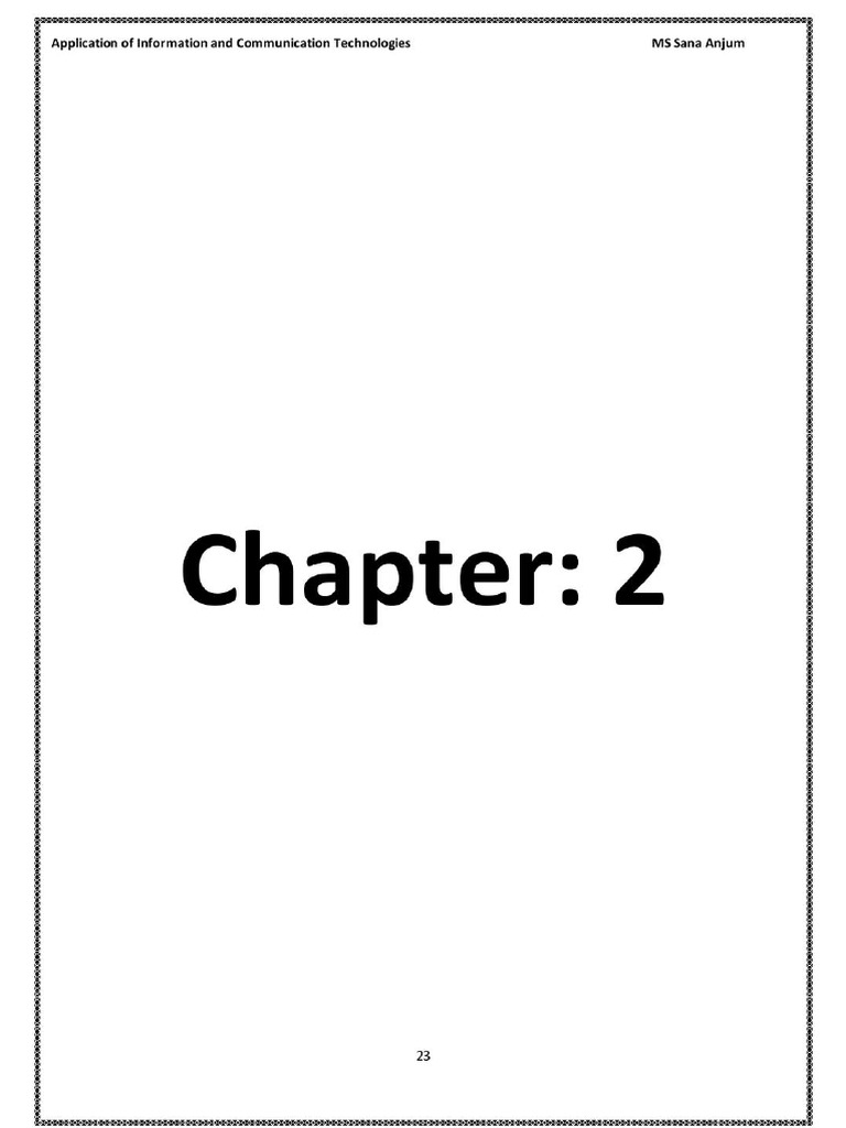ICT Chapter 2 | PDF