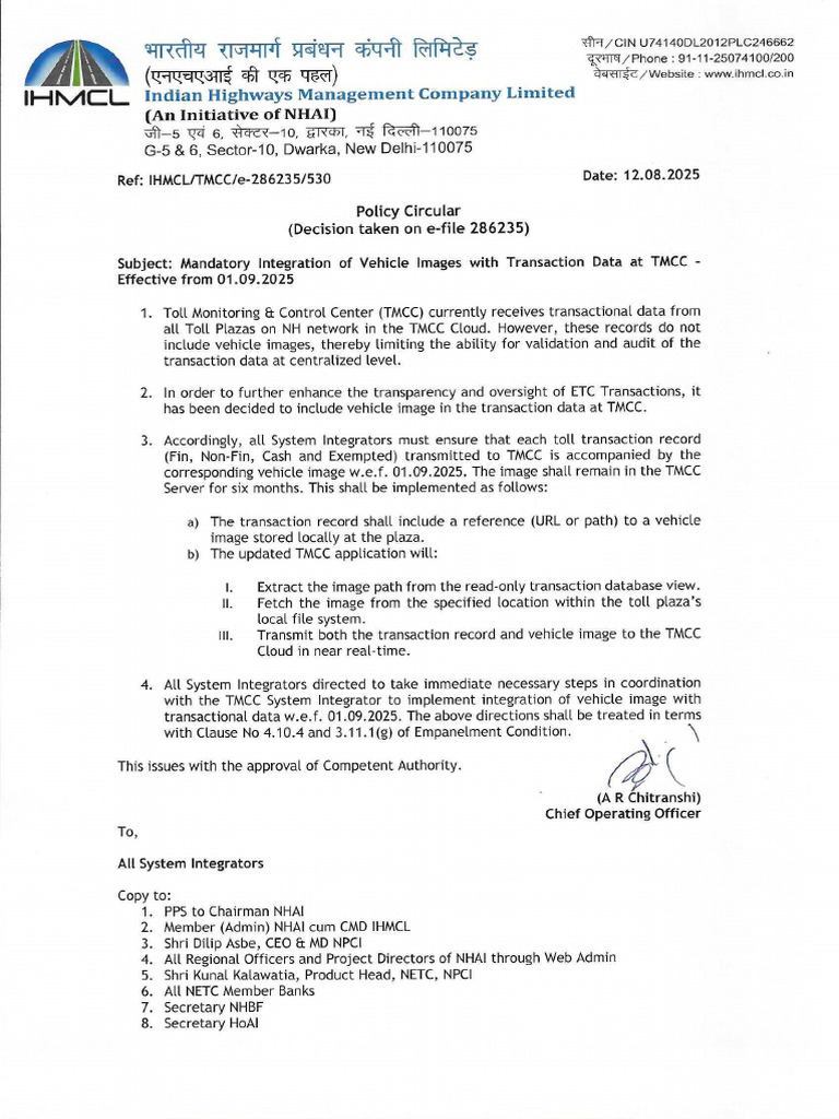 Policy Circular 286235 - 0001 | PDF