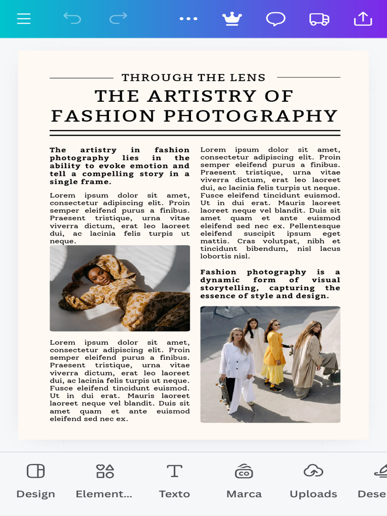 Black and Cream Modern Fashion Article Page Document - Documento (A4 ...